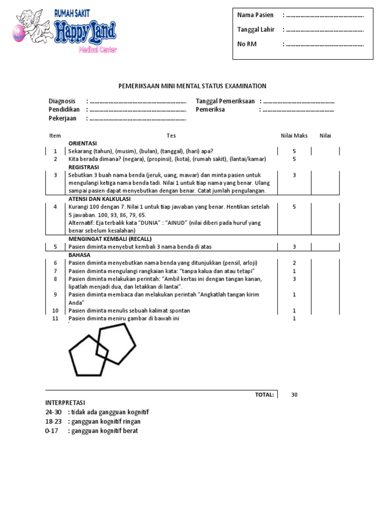 Anleitung Zum Mini Mental Status Examination – NTUNZ