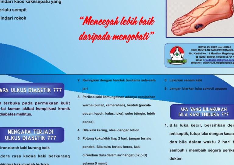 Leaflet Ulkus Diabetes - 2 | PDF