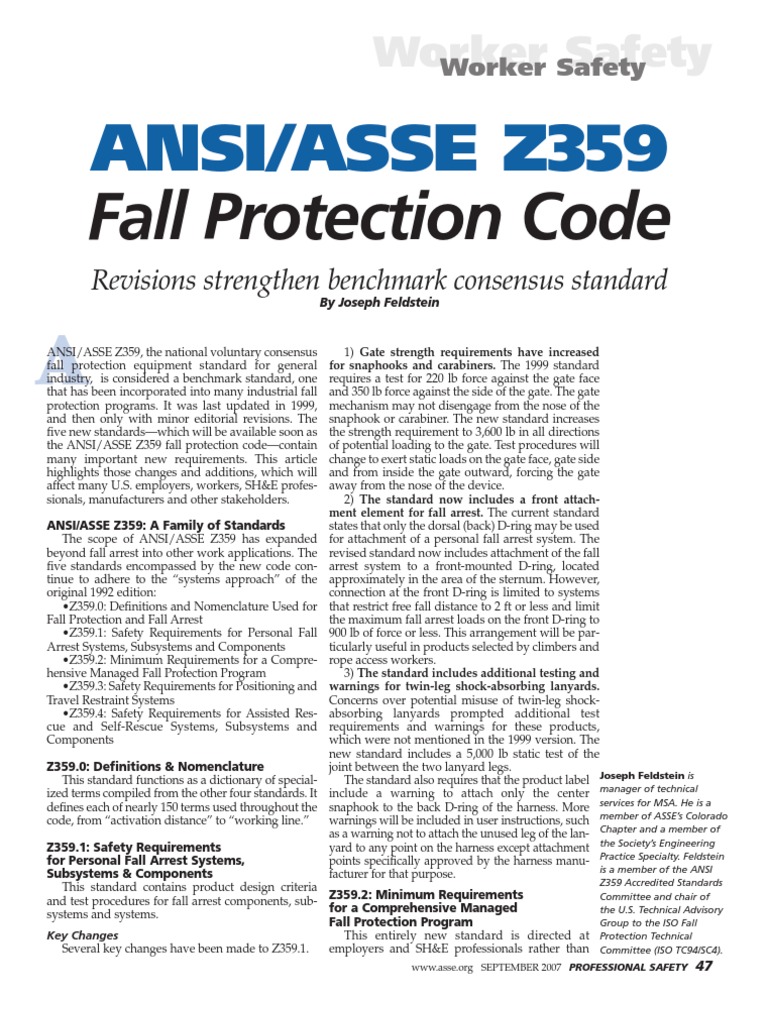 Fall Protection ANSI | PDF | Safety | Nature