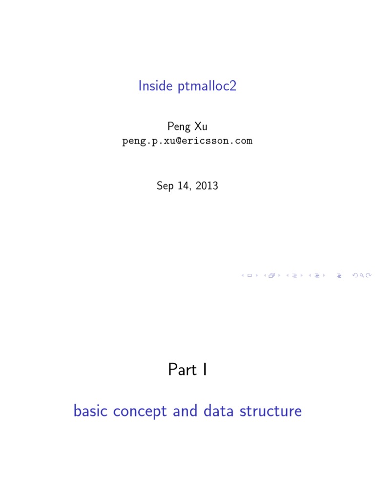 Inside Ptmalloc2: Peng Xu | PDF | Pointer (Computer Programming) | Software