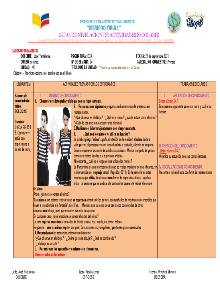 Semana 04 - ECA - 7MO-EGB - CY | PDF | Conocimiento