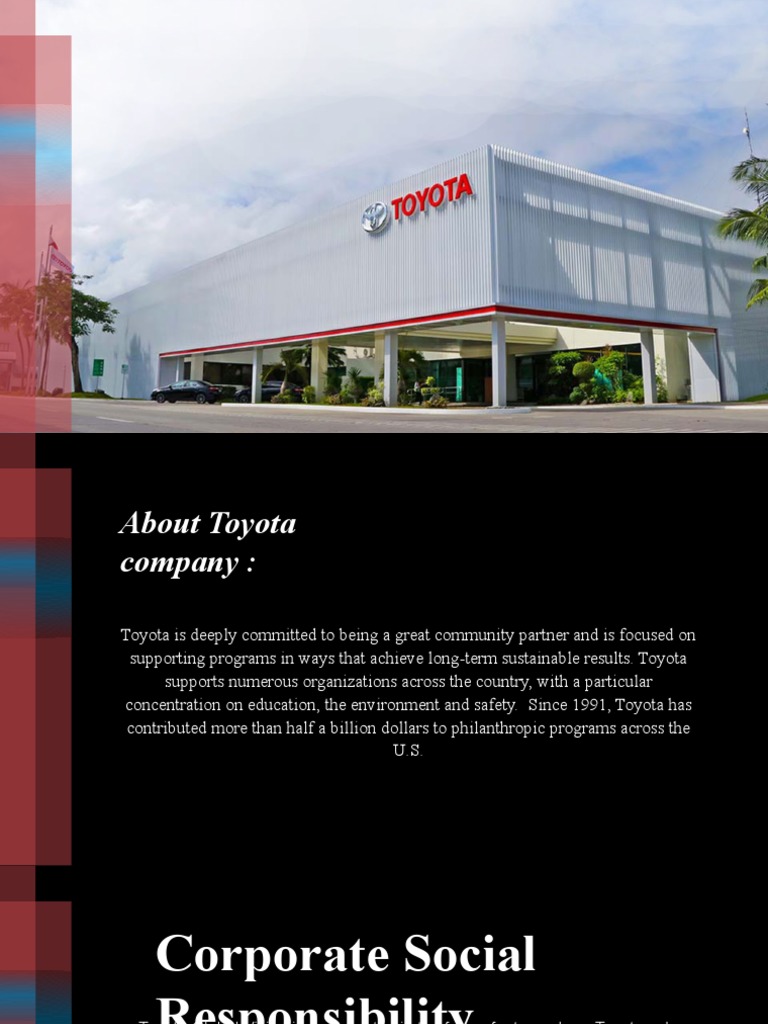 CSR Finance | PDF | Corporate Social Responsibility | Toyota