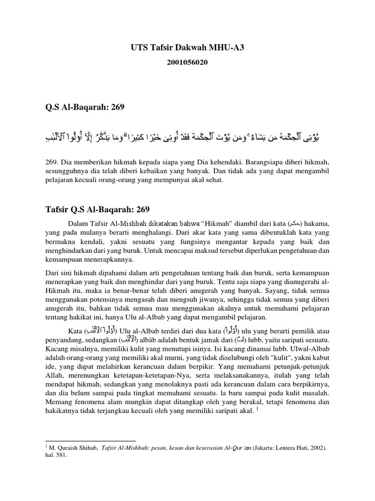Surah Al Baqarah Ayat 269 Pdf