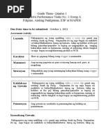 Rubric Sa Pagsayaw | PDF