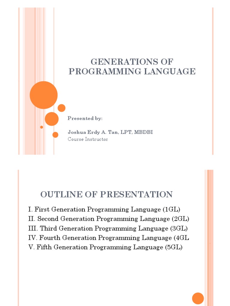 A Comprehensive Overview of the Generations of Programming Languages ...