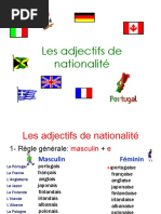Les Adjectifs de Nationalité | PDF