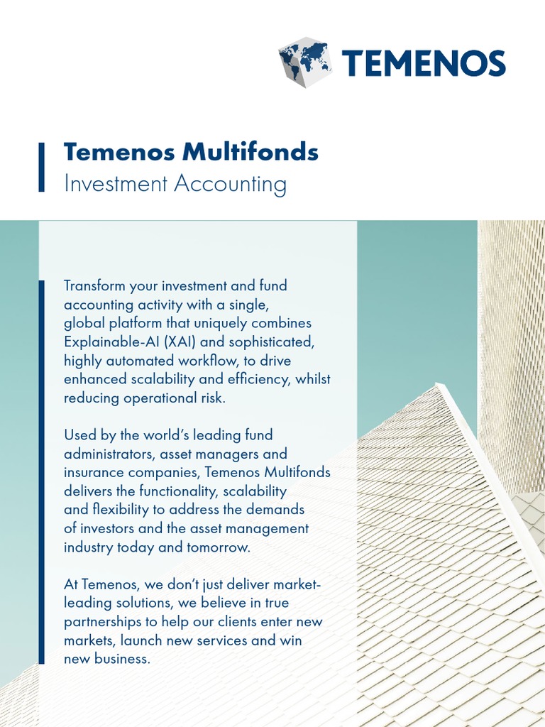 Temenos Multifonds: Investment Accounting | PDF | Banks | Investing