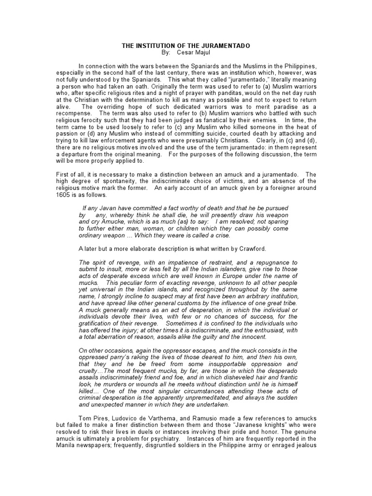 The Institution of The Juramentado | PDF | Jihad | Abrahamic Religions