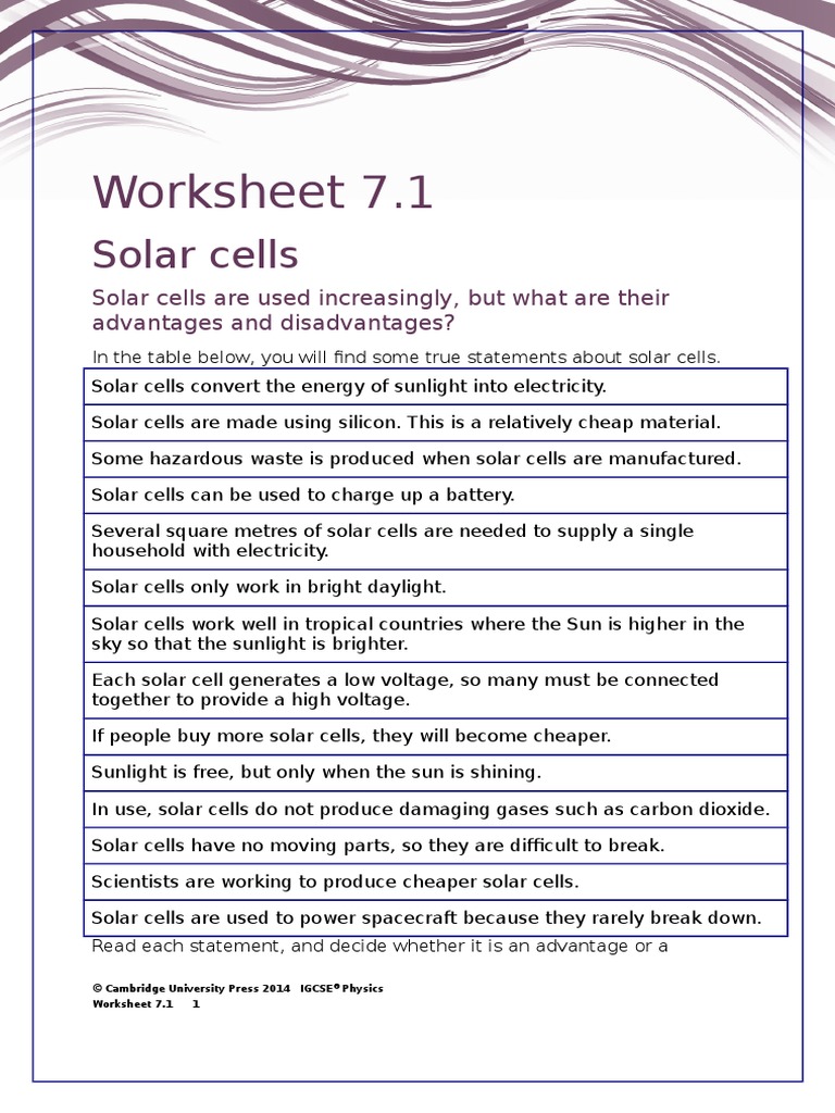 IGCSE Physics Worksheet 7 1 | PDF