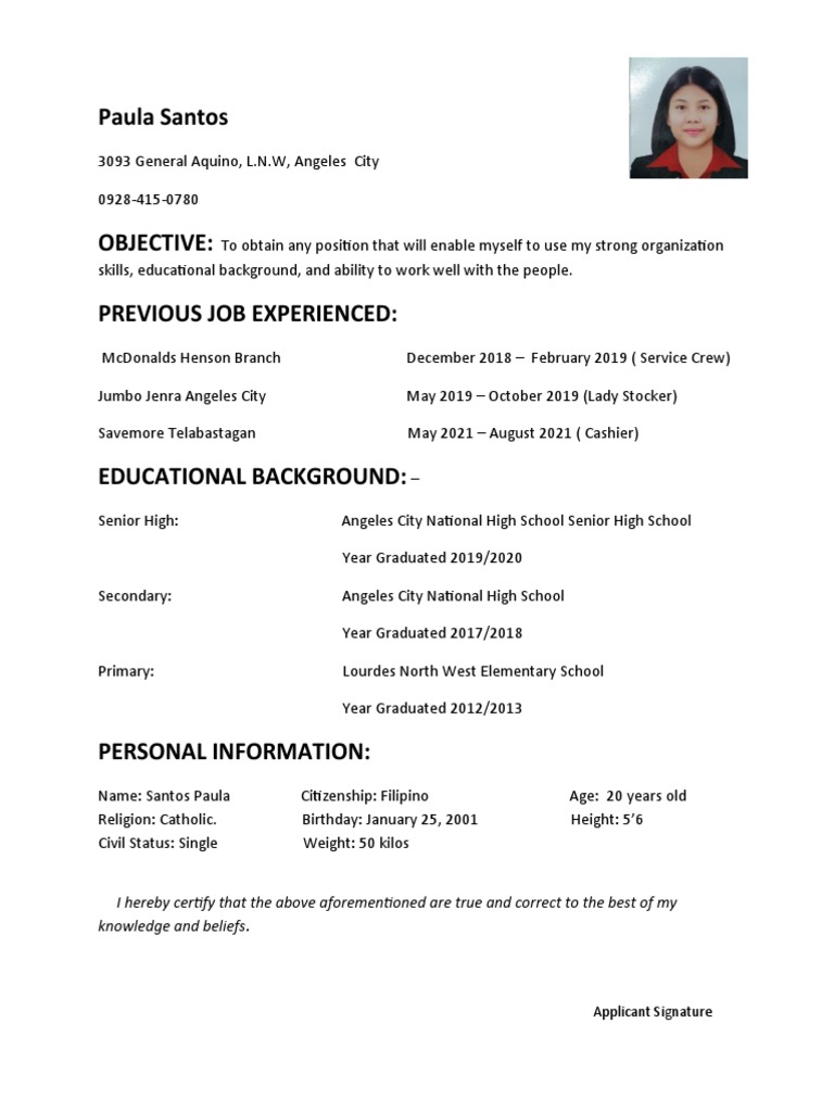 Paula Santos Resume Overview | PDF