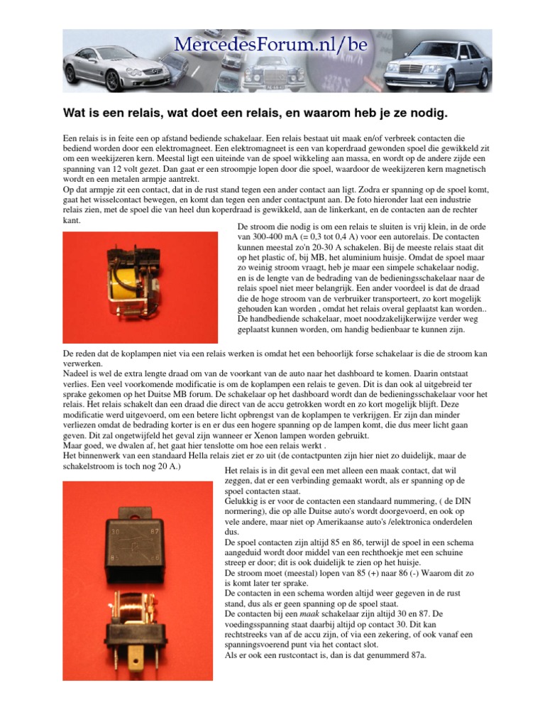 Wat Is Een Relais | PDF