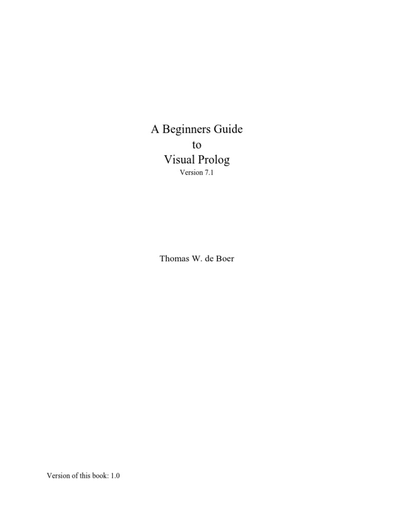 Visual Prolog BeginnersGuide | PDF | Integrated Development Environment ...