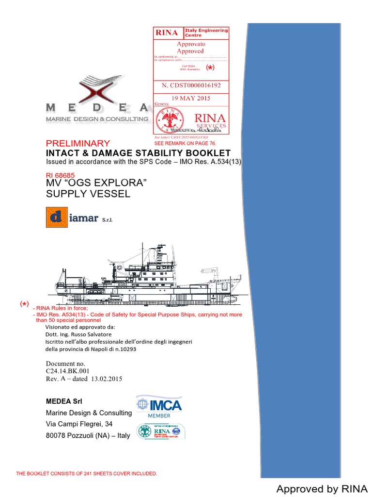 Intact Damage Stability Booklet Preliminary | PDF | Ships | Hull ...