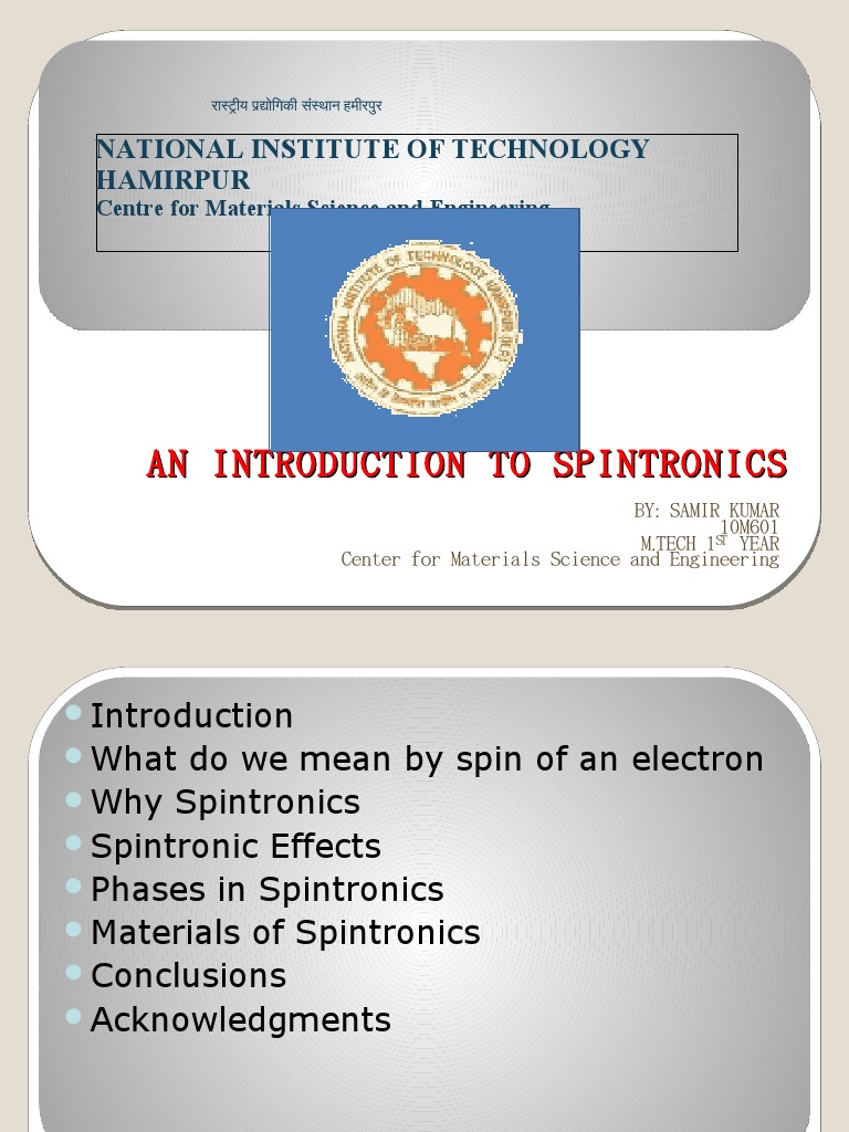 Spintronics Pdf Spin Physics Ferromagnetism