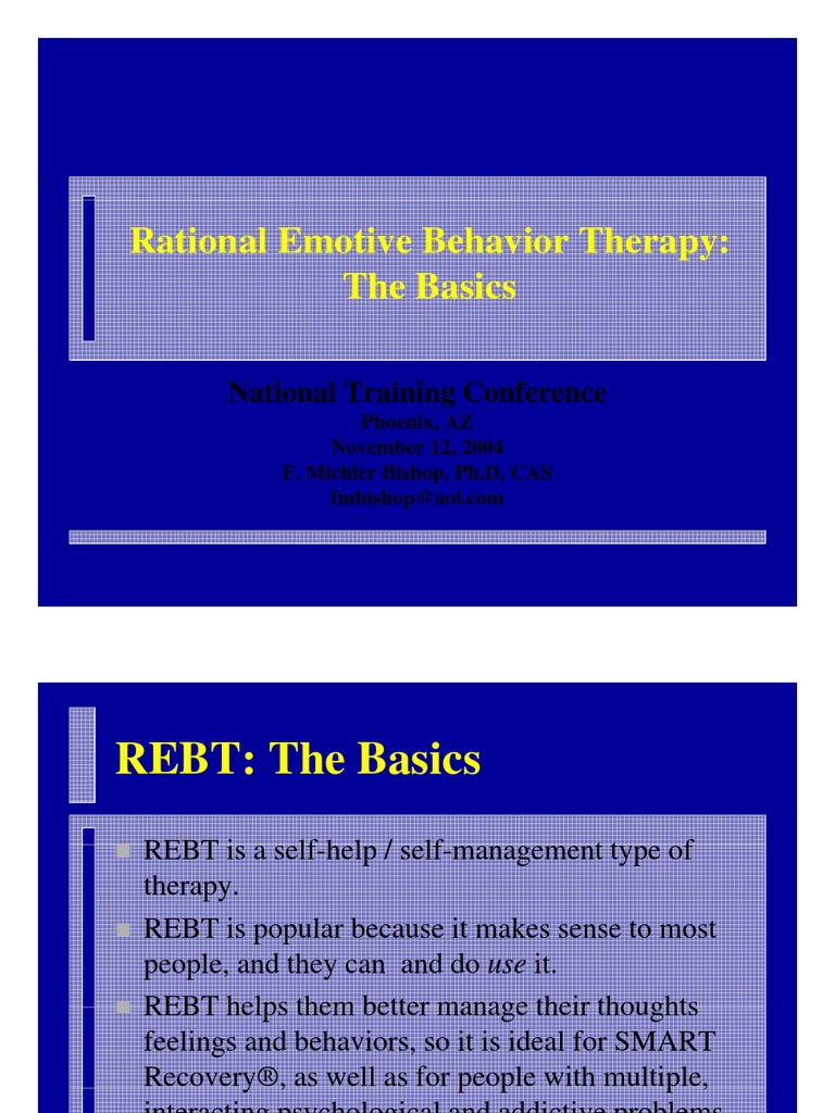 Basics of Rebt | PDF | Rational Emotive Behavior Therapy | Clinical ...