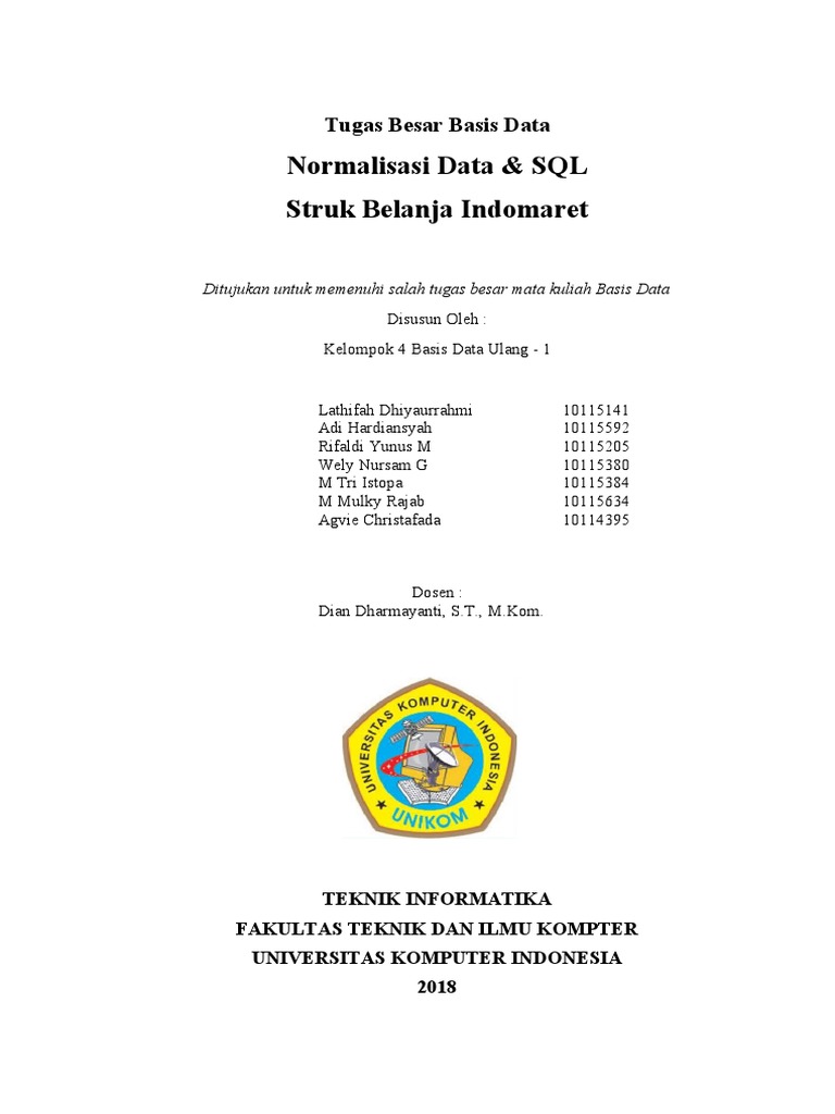 Normalisasi Data & SQL | PDF