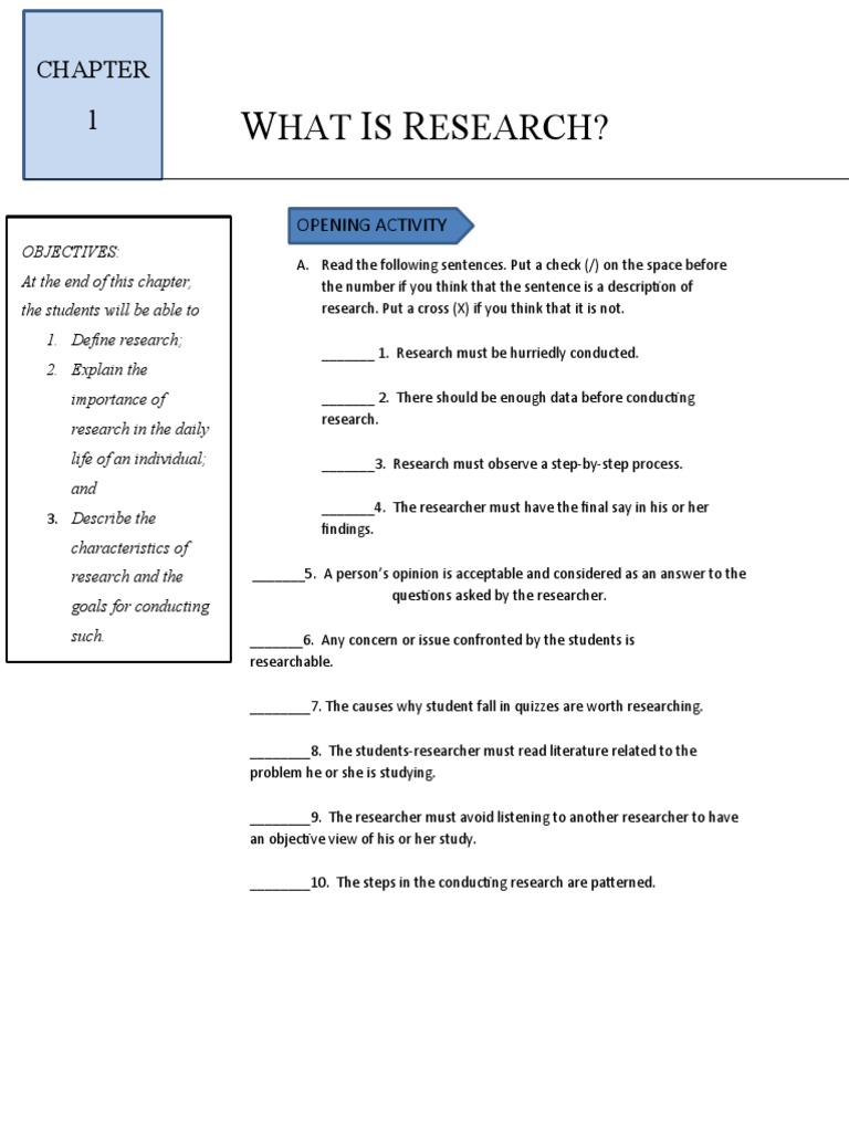 Chapter 1-4 P.R | PDF | Scientific Method | Quantitative Research