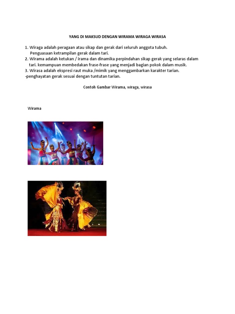 Yang Di Maksud Dengan Wirama Wiraga Wirasa | PDF | Seni