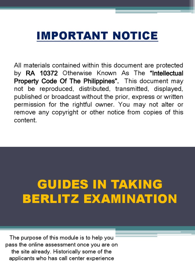 Berlitz Examination Guide | Download Free PDF | Reading Comprehension ...