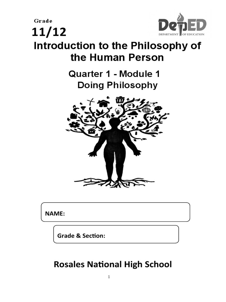 Introduction To The Philosophy of The Human Person: Quarter 1 - Module ...