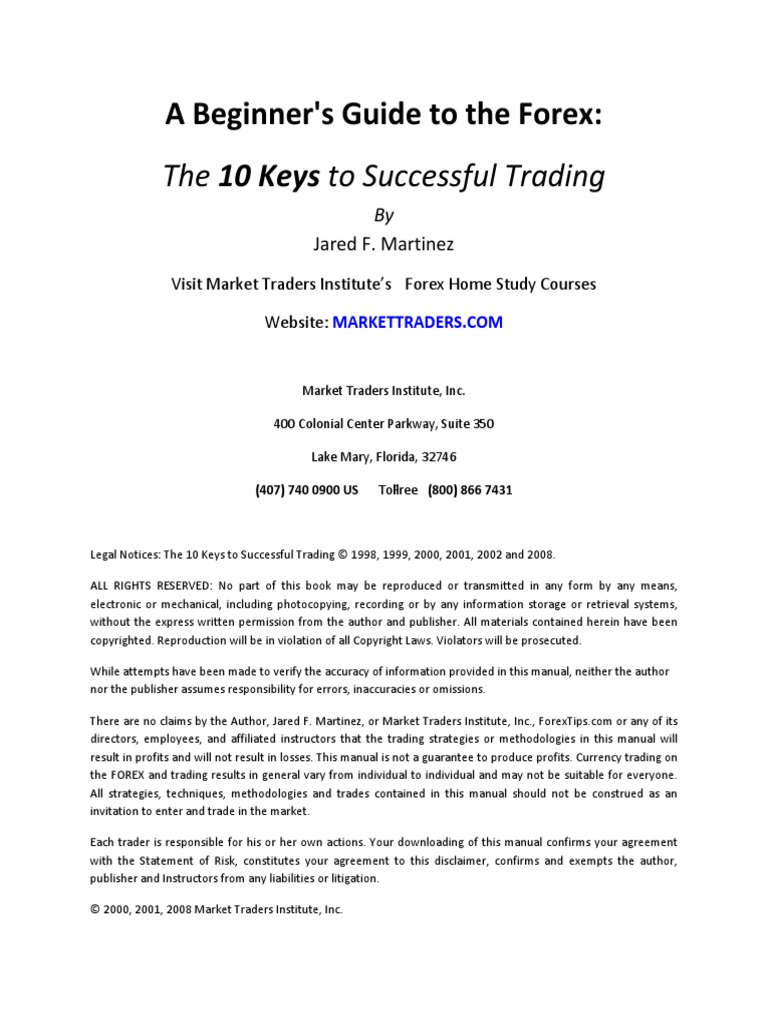 The 10 Keys To Successful Trading | PDF | Order (Exchange) | Foreign ...