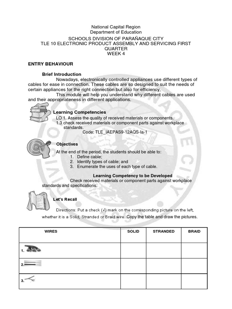 Entry Behaviour Brief Introduction: Objectives | PDF | Electricity ...