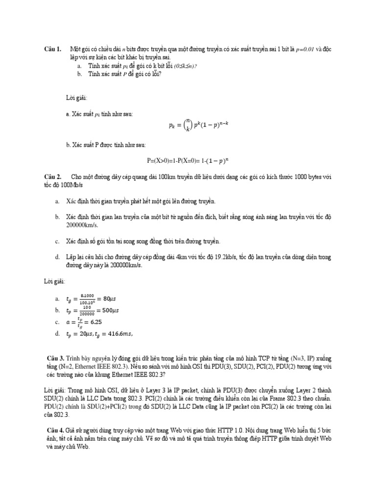 Bài tập MMT | PDF