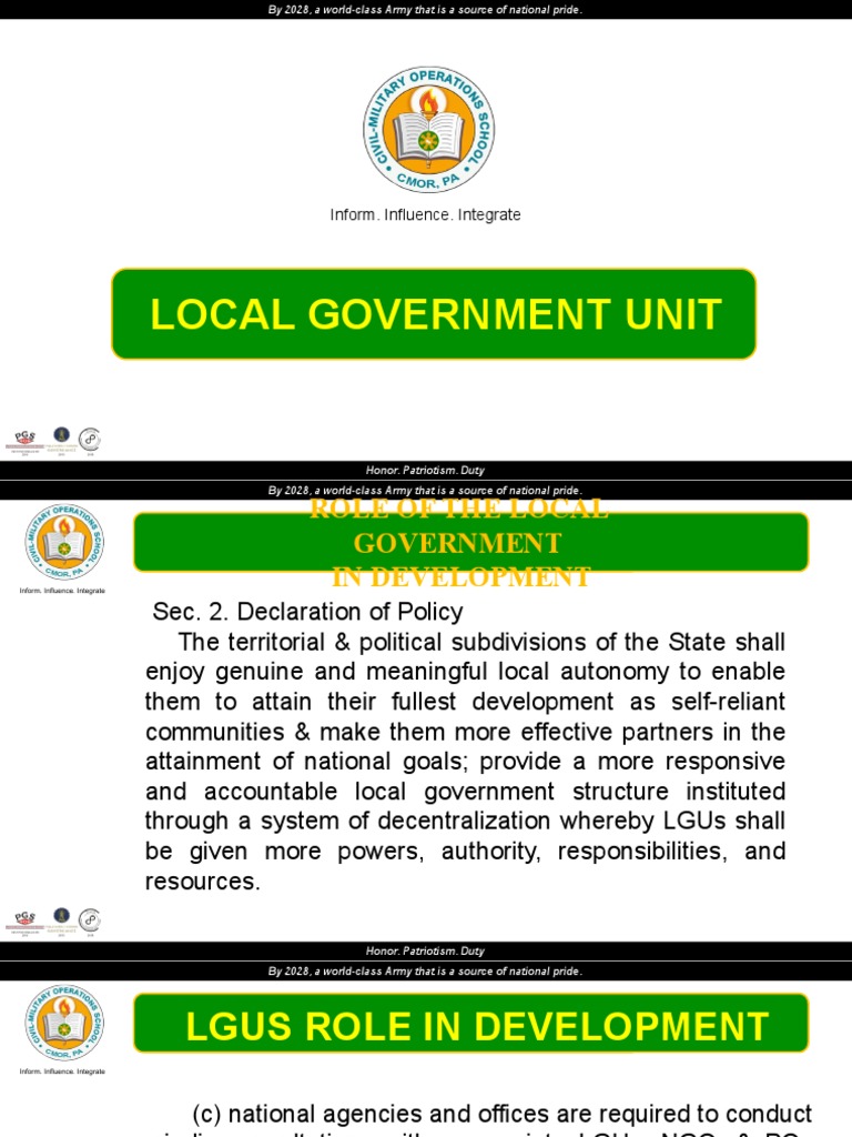 Role of LGUs in Philippine Governance | PDF | Taxes | Local Government