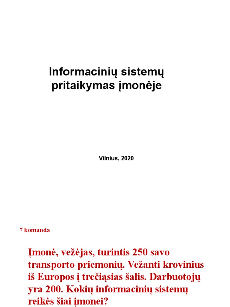 Informacinės Sistemos | PDF