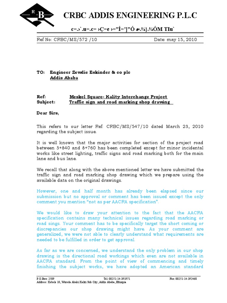 Traffic Sign and Road Marking Approval Request | PDF