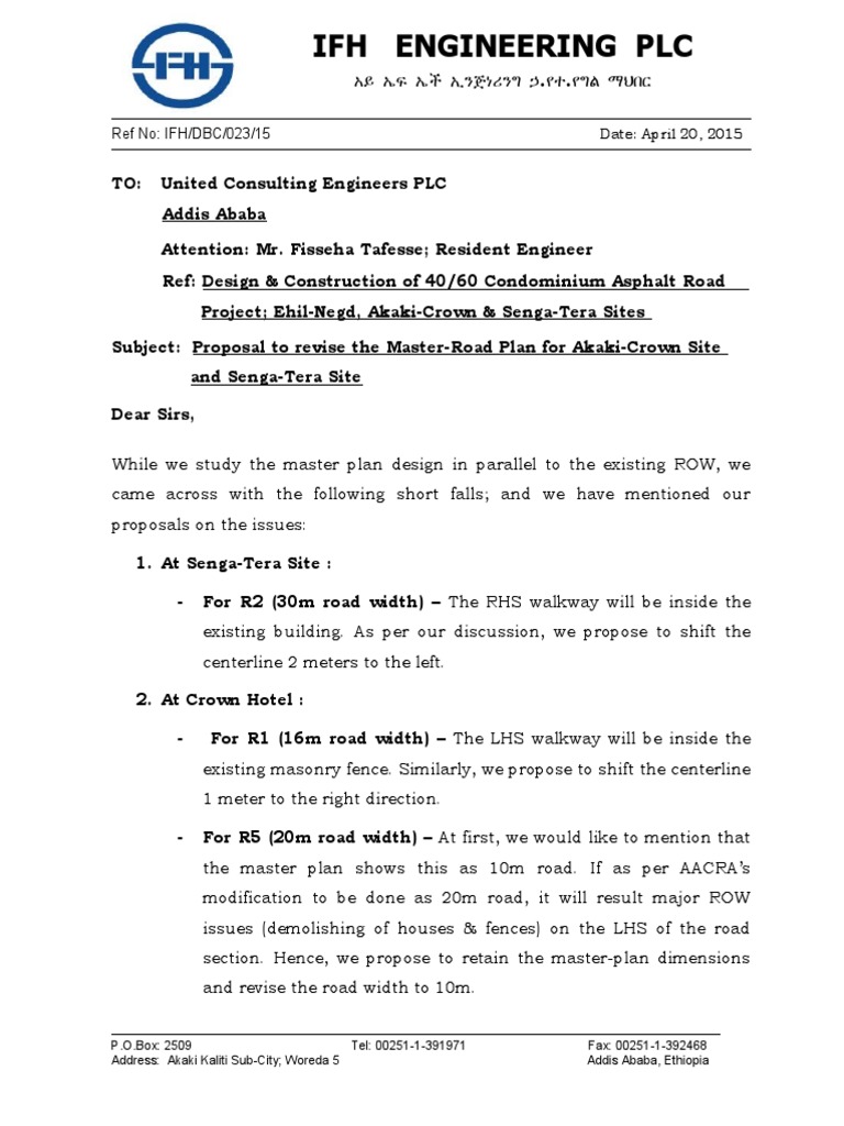 Proposal To Revise The Master-Road Plan | PDF