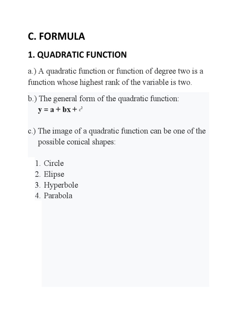 Rumus Hubungan Non Linear | PDF | Ellipse | Quadratic Equation
