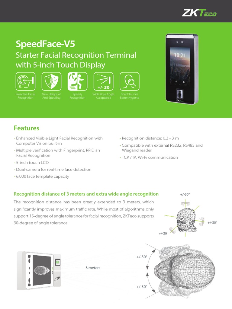SpeedFace-V5 Leaflet+20200331 | PDF | Consumer Electronics | Computer ...