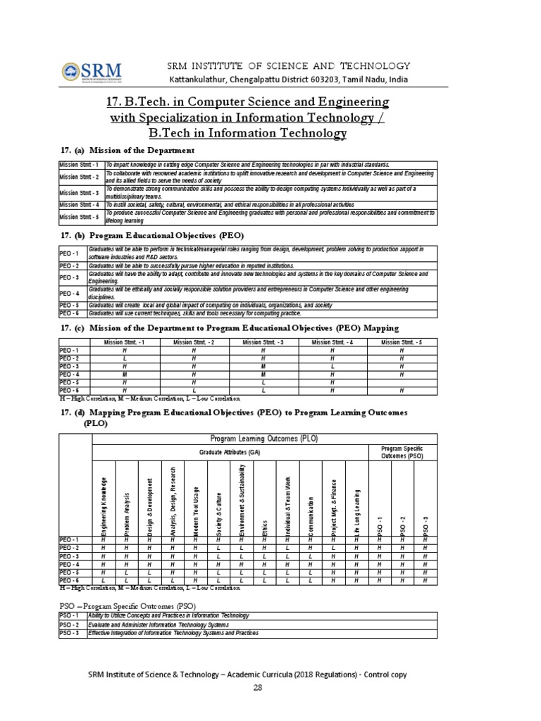 B.Tech. in Computer Science and Engineering With Specialization in ...