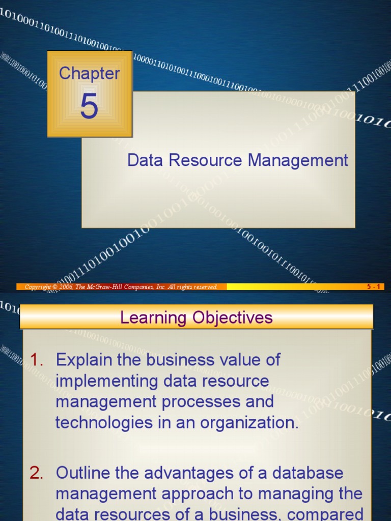 Chapter 5 Data Resource Management | PDF | Databases | Data Warehouse