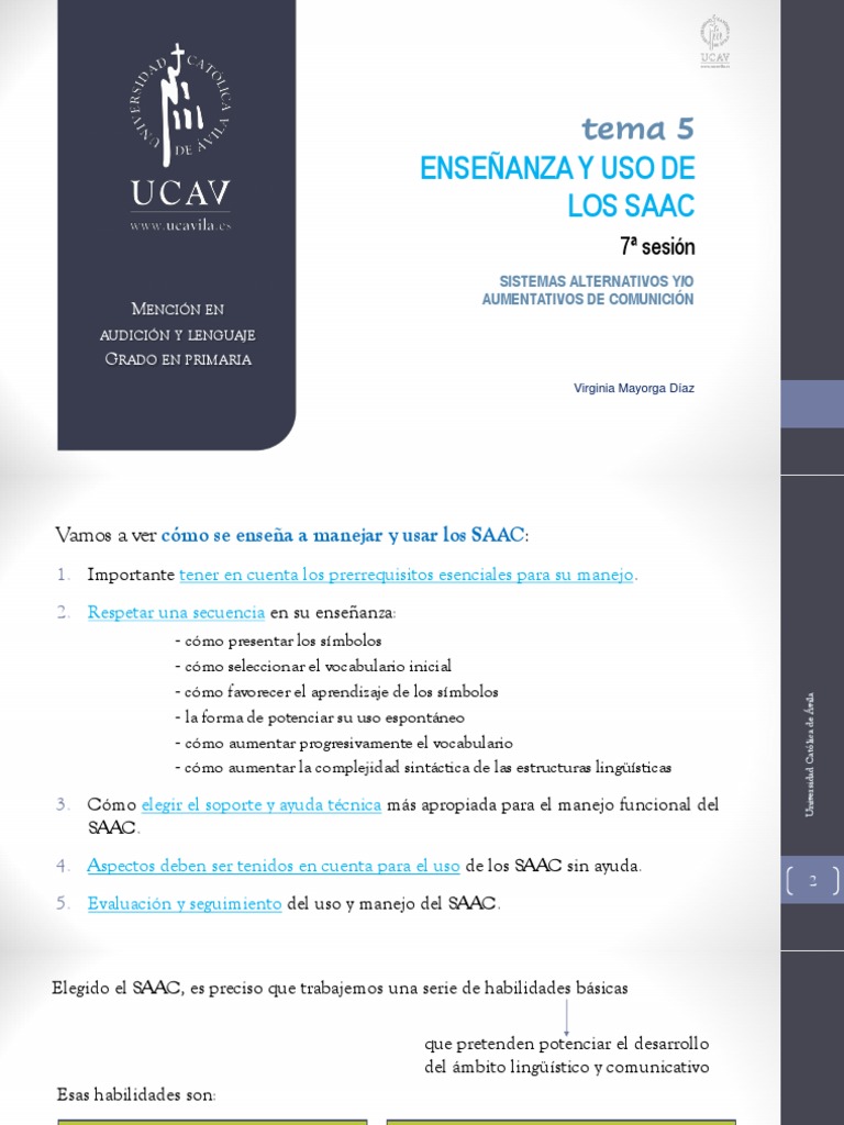 Sesión 2 Dic - Enseñanza y Uso de Los SAAC | PDF | Aprendizaje | Imagen