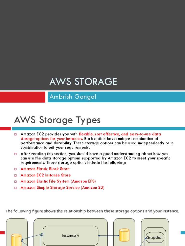 AWS Storage Types | PDF | Computer Data Storage | Computer Data