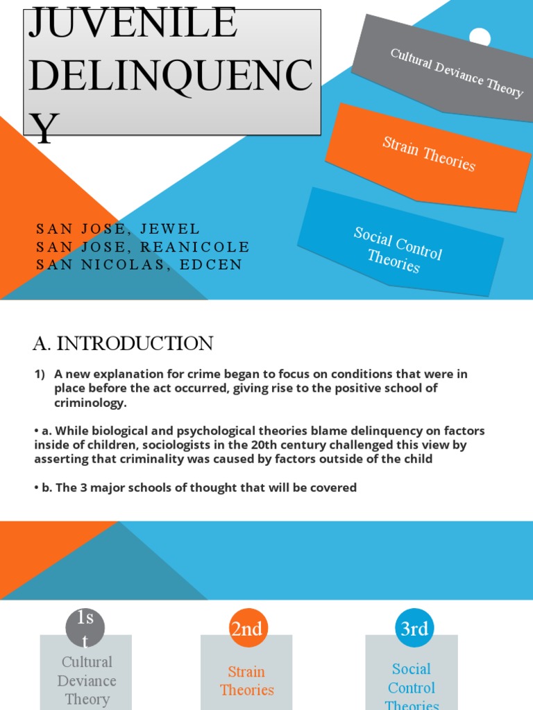 Group 4 Juvenile Delinquency Cultural Strain and Social Theory | PDF ...