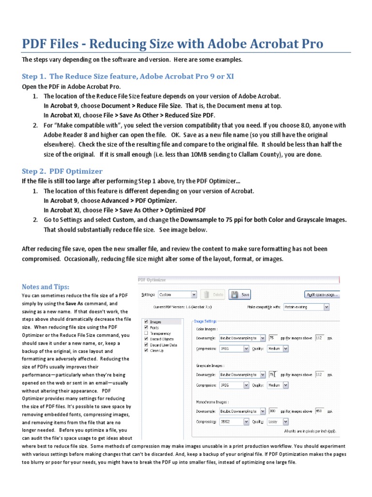 PDF Files - Reducing Size With Adobe Acrobat Pro | PDF | Computing ...