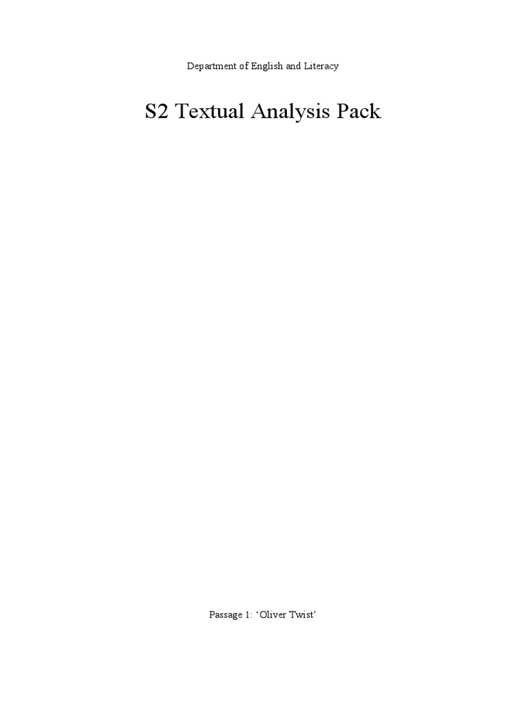 English Text Analysis for Students | PDF | Oliver Twist