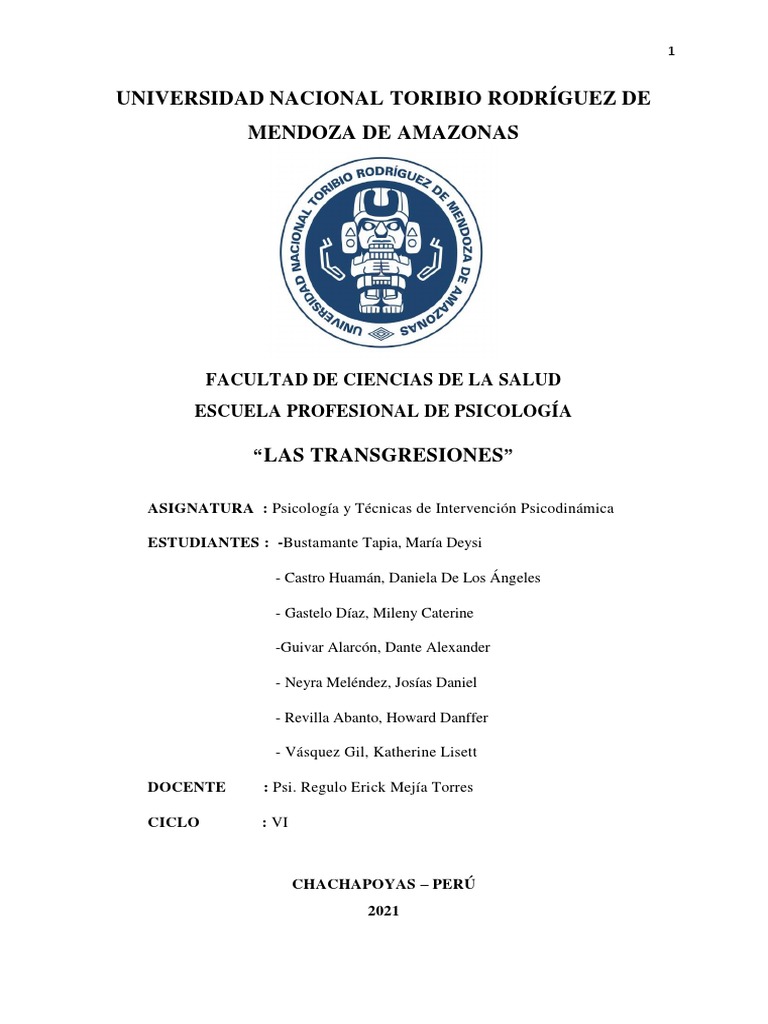 Transgresiones en Psicologia | PDF | Medicina | Sicología