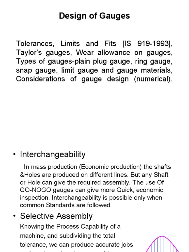 Gauge Design and Tolerance Standards | PDF | Engineering Tolerance ...
