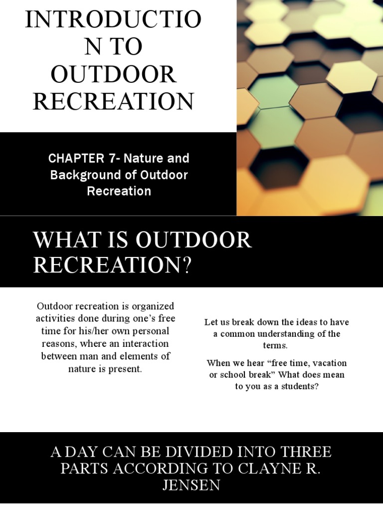 Introduction of Outdoor Recreation PE4 | PDF | Outdoor Recreation ...
