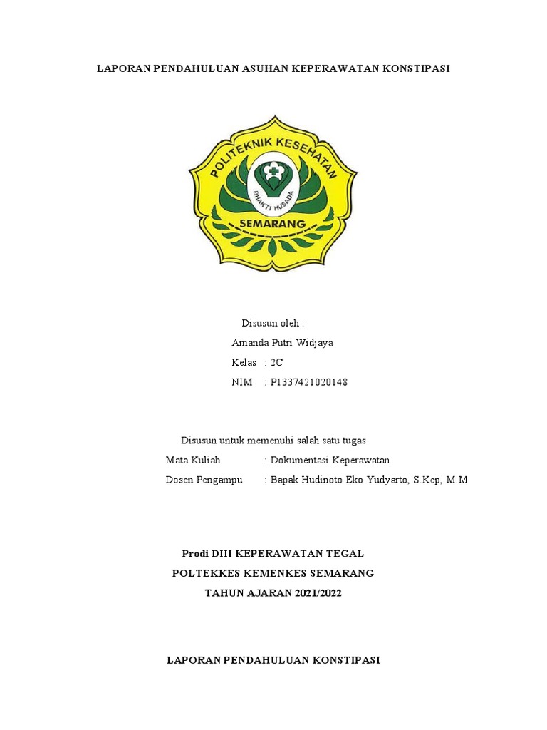 Laporan Pendahuluan Asuhan Keperawatan Konstipasi - Amanda Putri ...