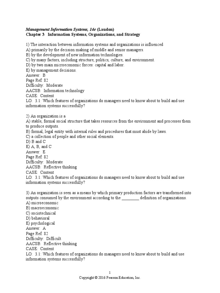 Chapter 3 Information Systems, Organizations, and Strategy | PDF | Strategic Management | Value ...