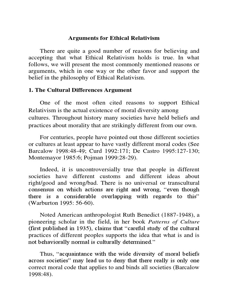 Ethics - Chapter 3 Arguments & Critical Evaluation | PDF | Relativism | Morality