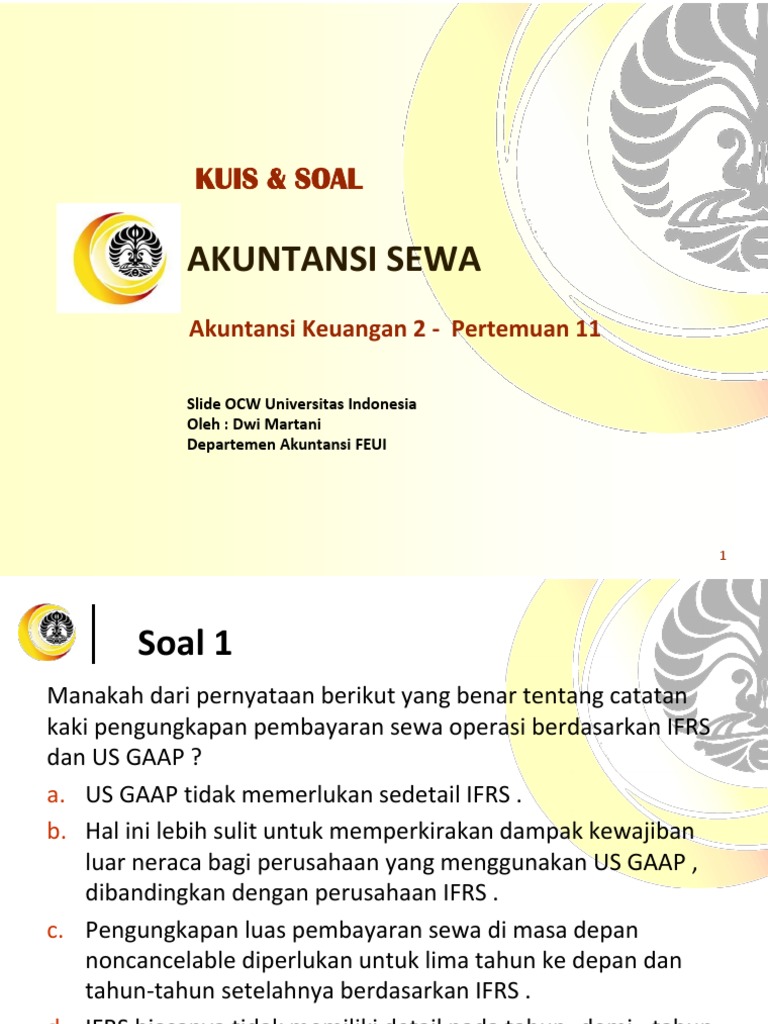 SOAL AK2 Pertemuan 11 Sewa | PDF