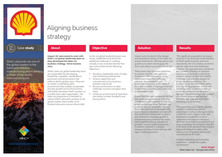 Shell Case Study | PDF | Leadership | Sales