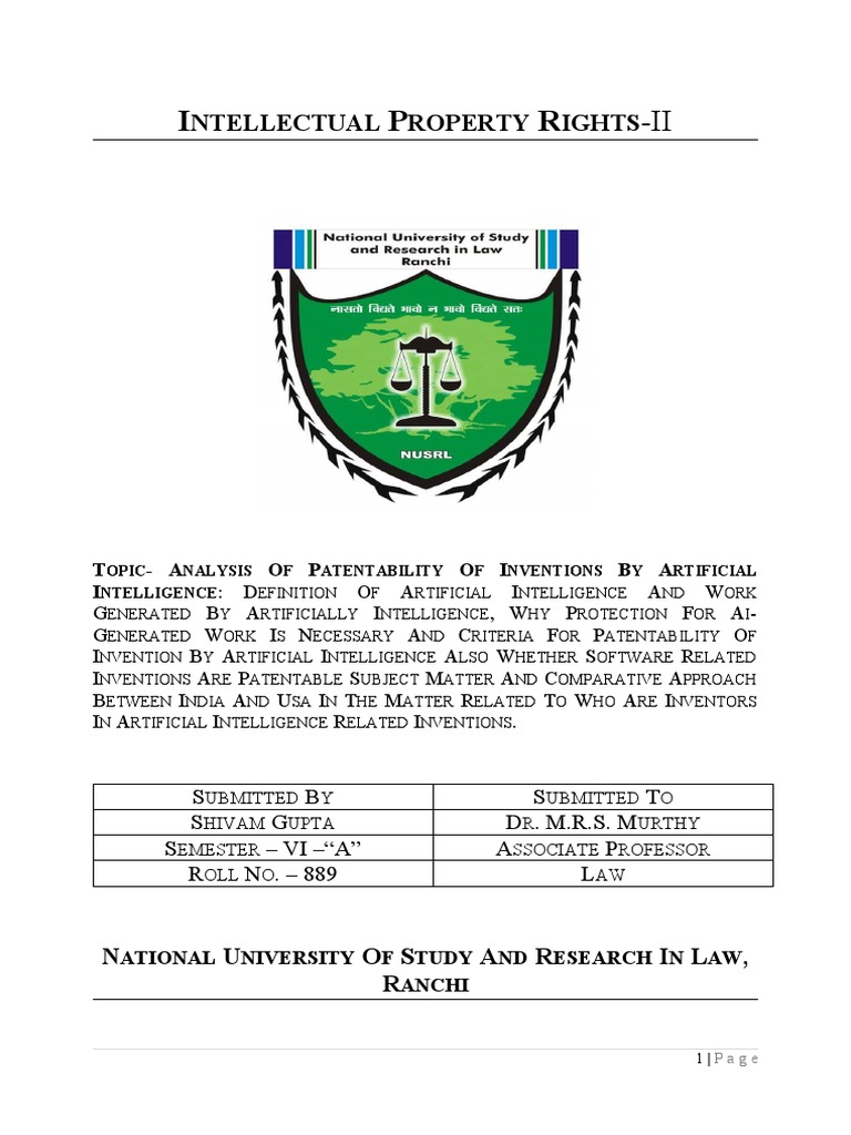 IPR-II Project | PDF | Artificial Intelligence | Intelligence (AI) & Semantics