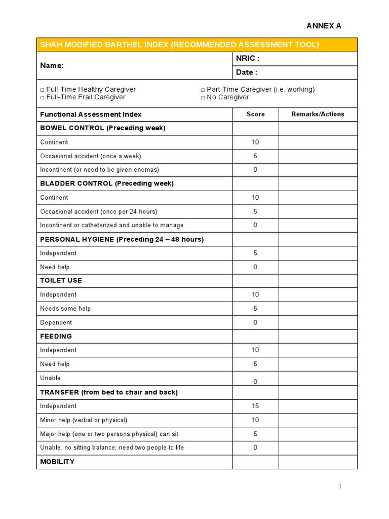 Barthel 1 | PDF | Diseases And Disorders | Health Care